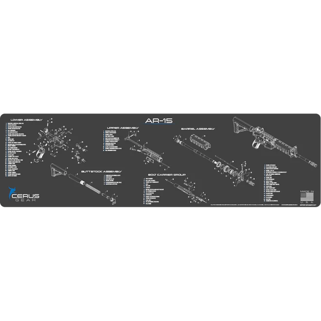 AR-15 SCHEMATIC MAGNUM GUN MAT - Z32 Armory Inc.
